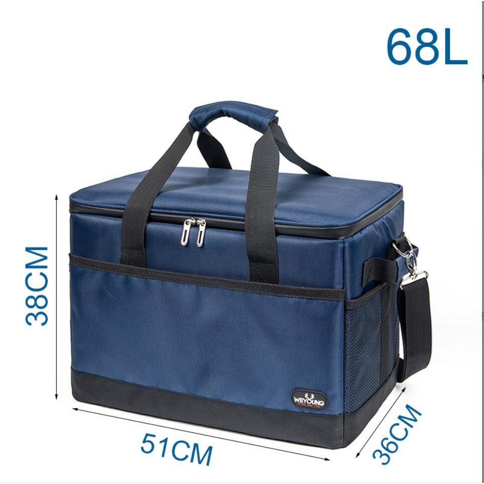 Insulated Cooler Foldable 10L/35L/68L Cooler Lunch Bag Cooling Picnic Box Camping Coolbag Cool ...