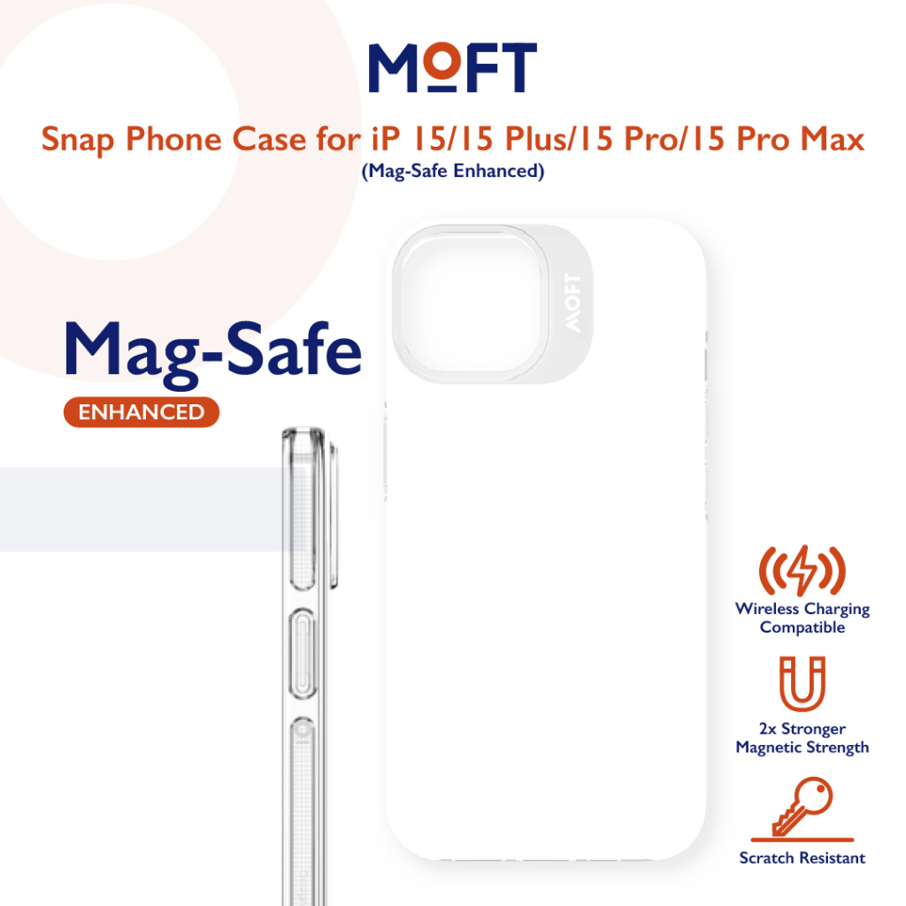 MOFT Snap Phone Case (MagaaSafe-Enhanced) for iP 15 Pro/15 Pro Max ...
