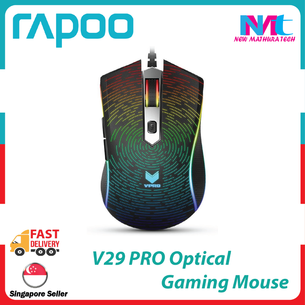 Rapoo V29 PRO Gaming Optical USB Mouse | Shopee Singapore