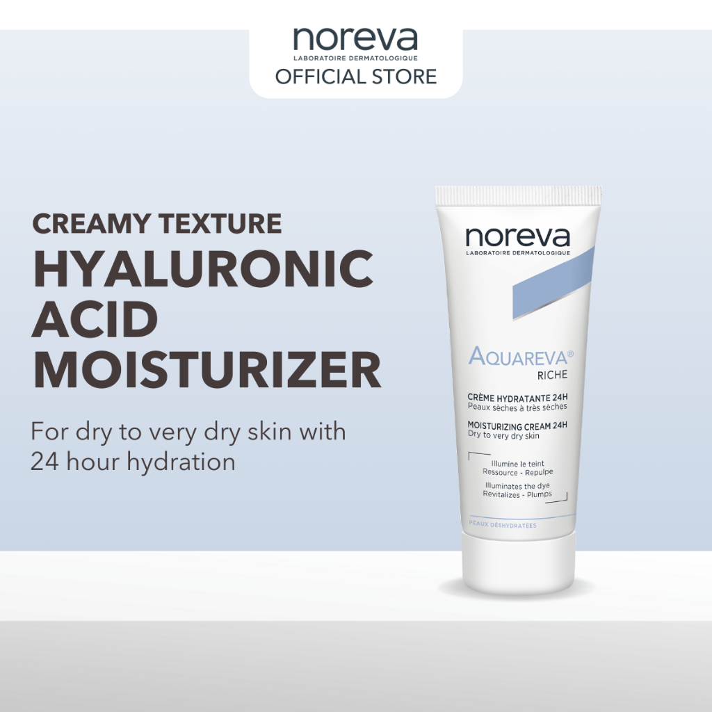 Noreva Aquareva Rich Moisturizing Cream 24 Hour With Hyaluronic Acid ...