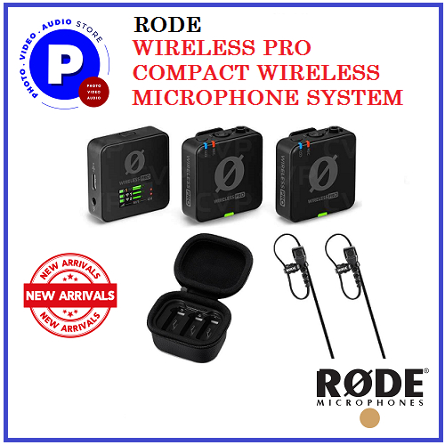 RODE WIRELESS PRO COMPACT WIRELESS MICROPHONE SYSTEM (2X TRANSMITTER ...