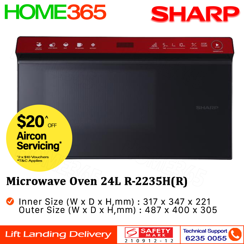 Sharp Microwave Oven 24L R-2235H(R) | Shopee Singapore