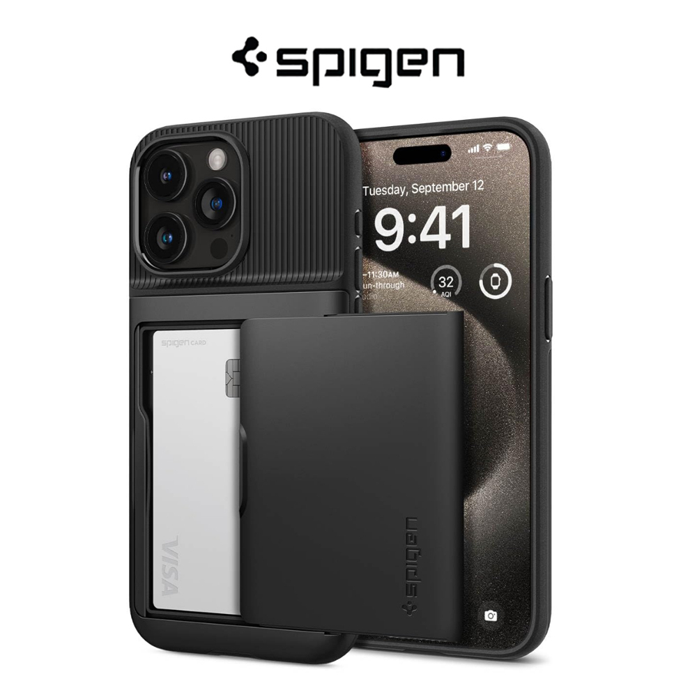 Spigen iPhone 15 Pro Max Case 6.7" Cover Slim Armor CS Casing Card Slot ...