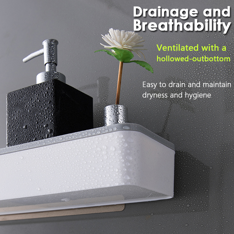 🇸🇬Nordic Bathroom Shelf No Punch Restroom Rack Toilet Rack Bathroom ...