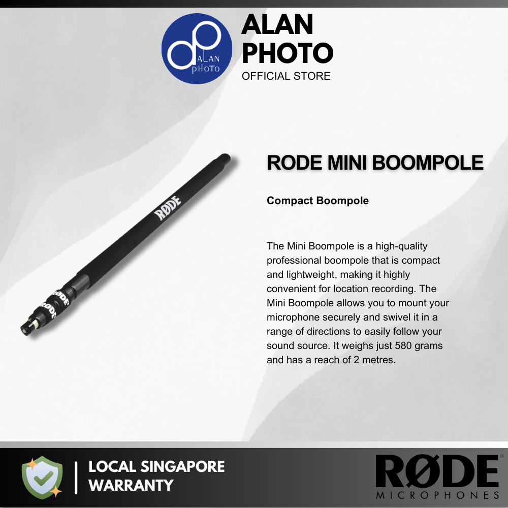Rode Mini Boompole Compact Microphone Boom Pole (2.1M) | Shopee Singapore
