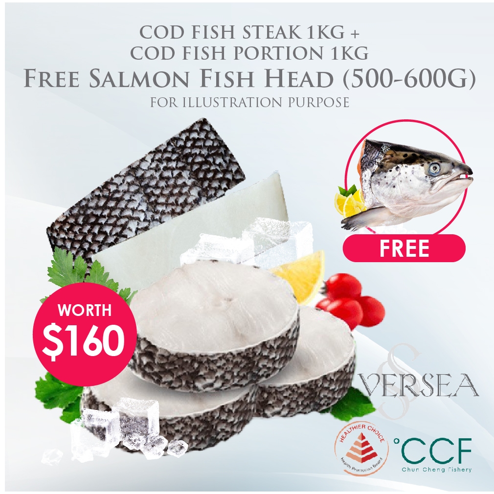 Silversea - Premium Cod Fish Steak 1KG + Cod fish Portion 1KG GET FREE ...