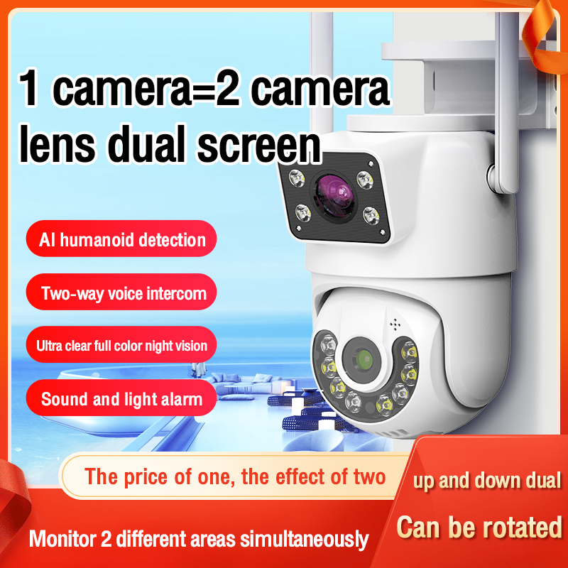 Dual lens cctv camera wifi outdoor indoor cctv camera security home ...