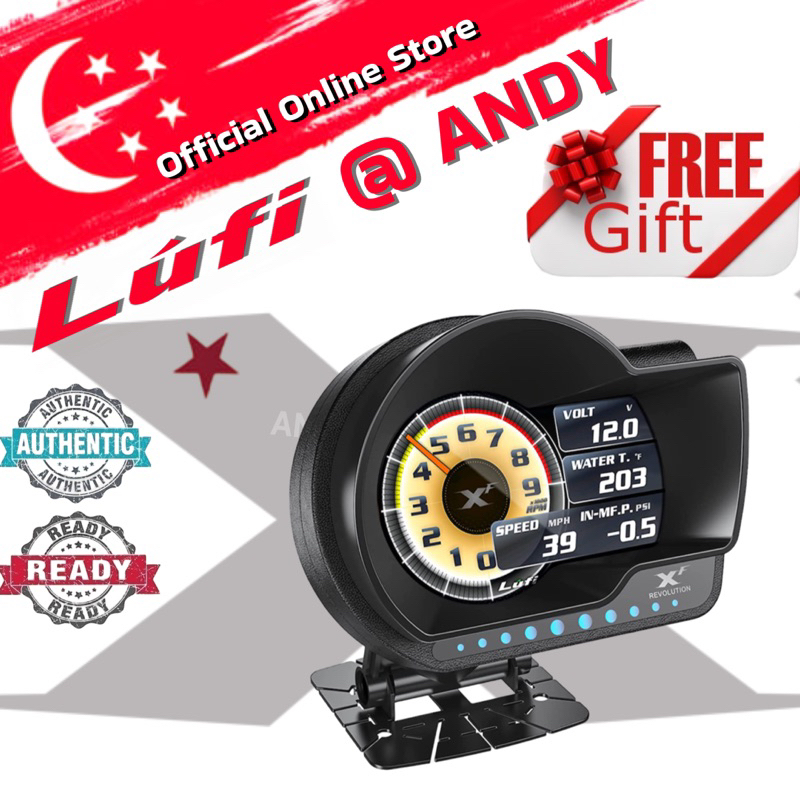 Lufi XF OBD OBD2 Full English Display Gauge | Shopee Singapore