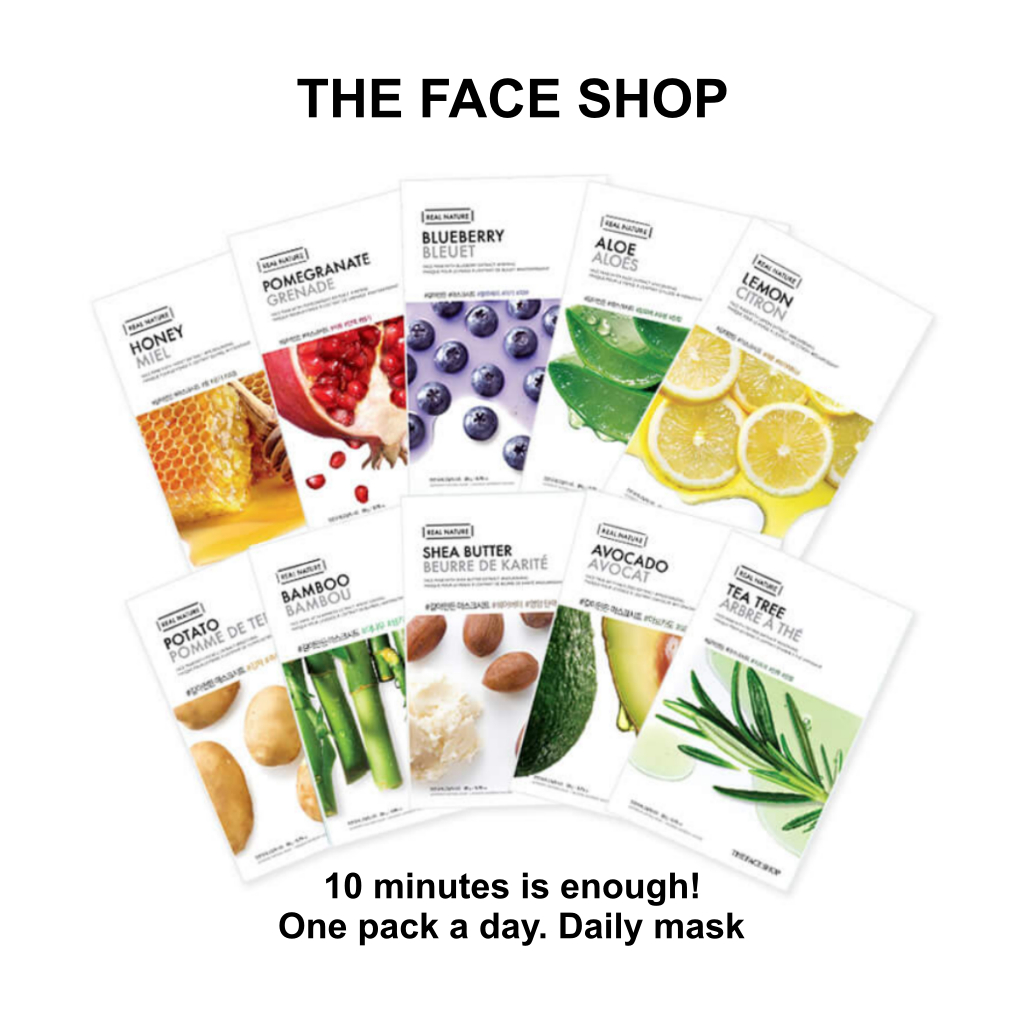 [THE FACE SHOP] Real Nature Face Mask#Shipped from Korea | Shopee Singapore