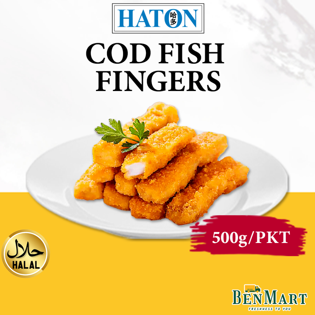 [BenMart Frozen] Haton Cod Fish Fingers 500g - Halal | Shopee Singapore