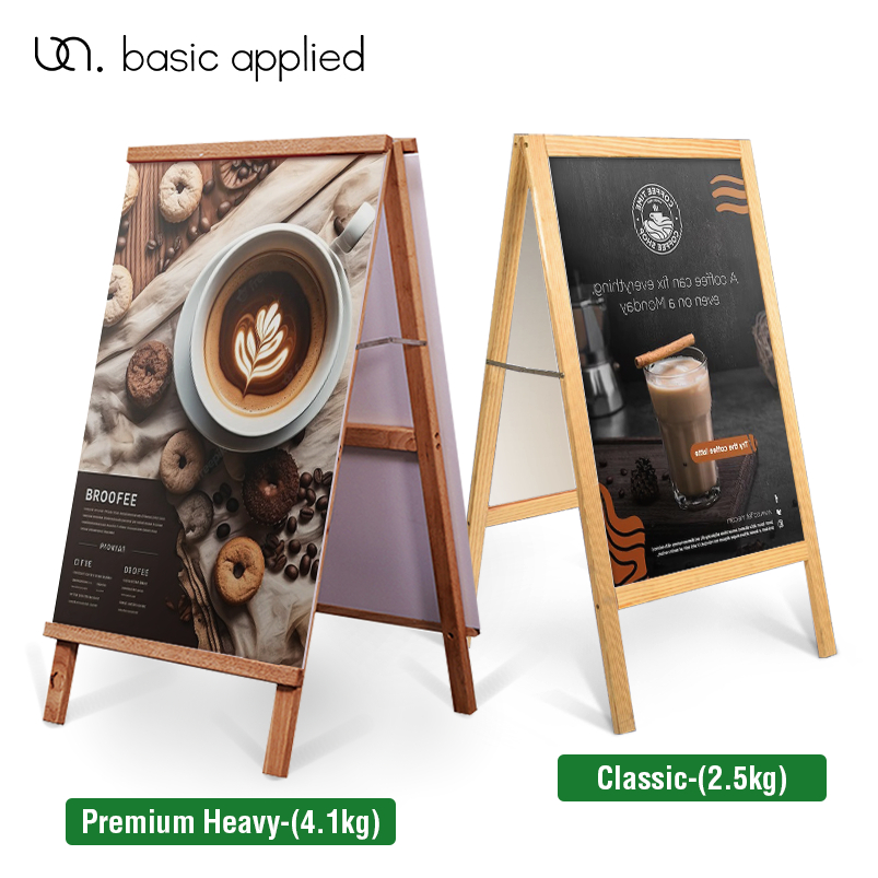 Wooden A Board Poster Stand | A Shape Wooden Foamboard Poster Stand ...