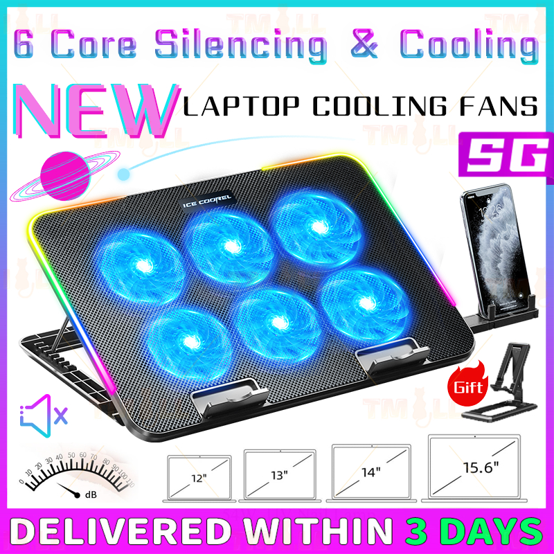 [ SG Ready Stock] Laptop Notebook Cooling Pad Fan for 15.6 14 13 Inch ...