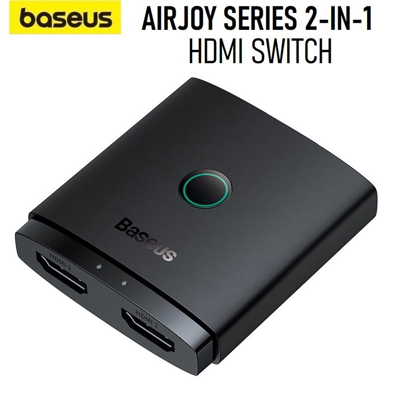 Baseus AirJoy Series 2 in 1 HDMI Switch 4K @ 60Hz TV Monitor Setup Box ...