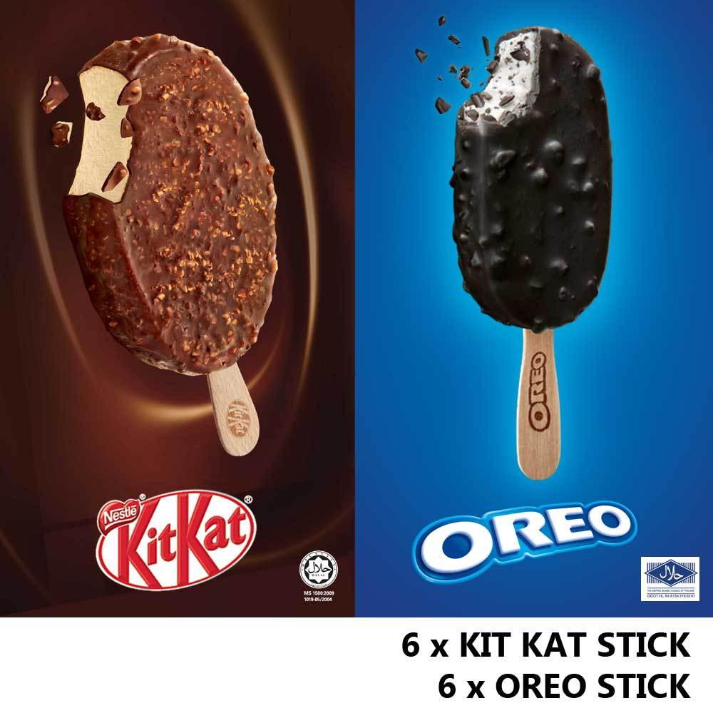 NESTLÉ KIT KAT Stick & Oreo Stick Bundle (12 sticks) with Free NESTLÉ ...