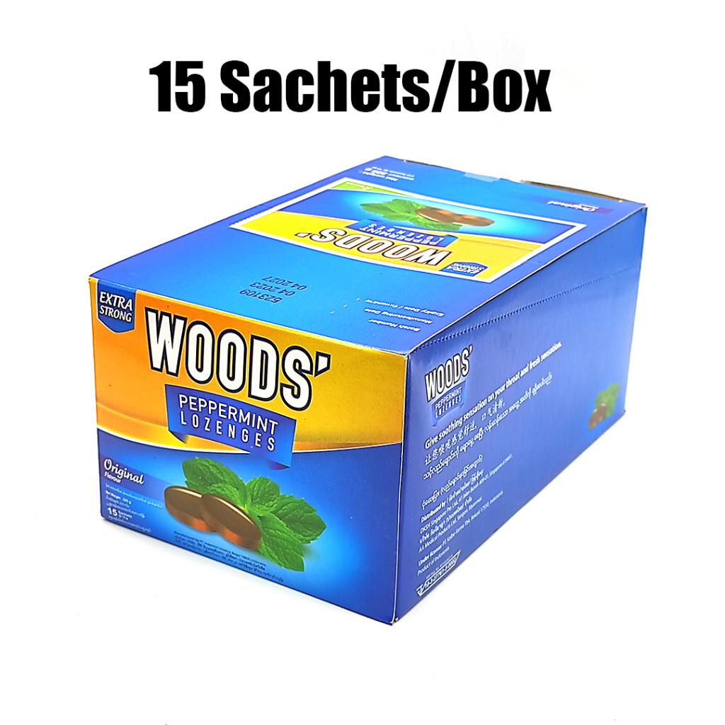 Wood's Peppermint Drops Lozenges Original / LEMON SUGAR FREE Flavour 15 ...