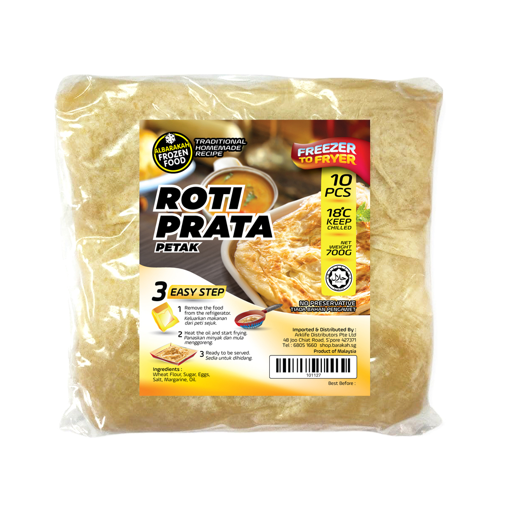 Al Barakah Frozen, Roti Prata Petak, 10 pcs | Shopee Singapore