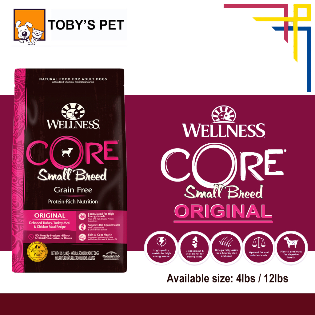Wellness CORE Small Breed Original (Available size: 4lbs/12lbs ...