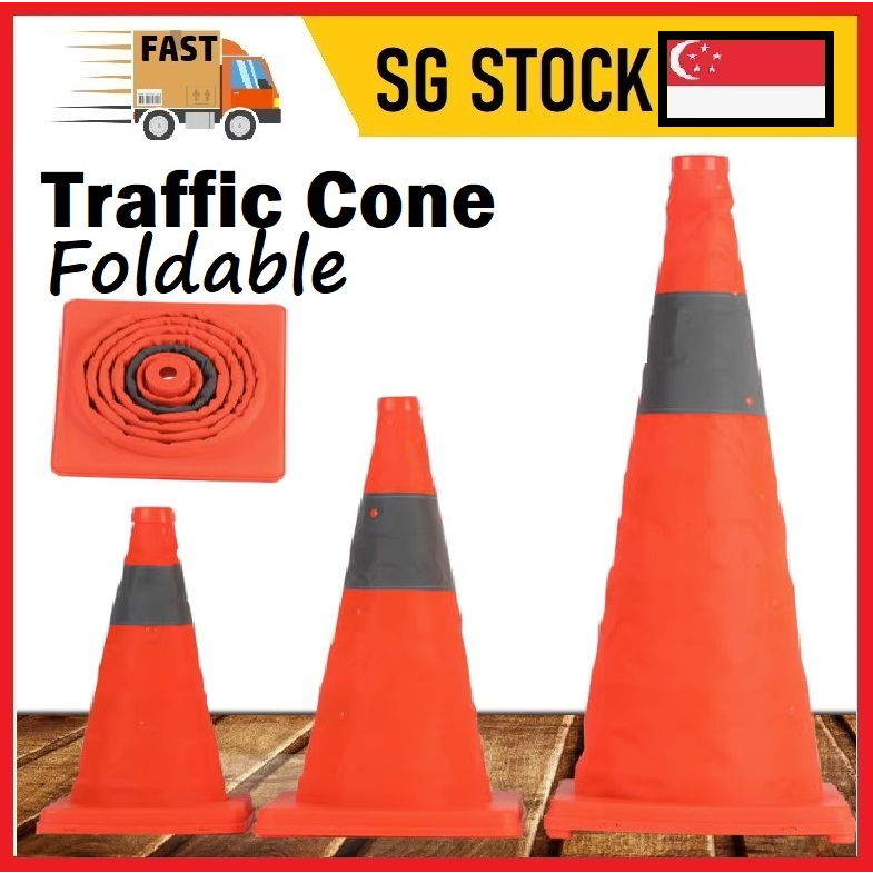 Foldable Safety Security Traffic Cone with Warning Light/ Telescopic ...