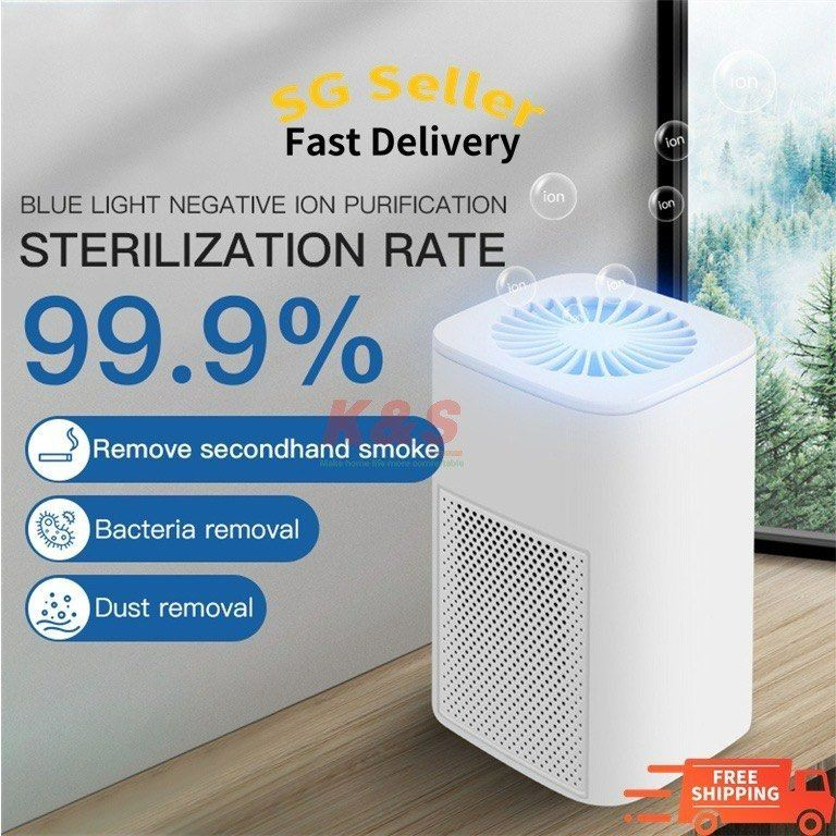 3404) PORTABLE AIR PURIFIER USB MUTE MINI AIR PURIFIER ACTIVATED CARBON ...