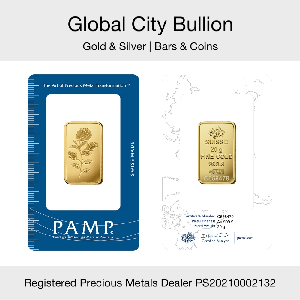PAMP Gold Bar - 20 gram - Rosa Design | Shopee Singapore