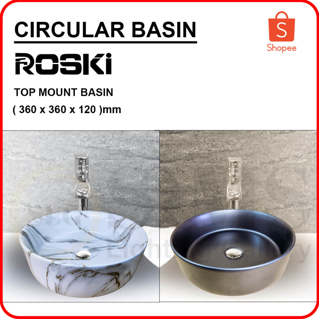 Ceramic Basin - Artistic Basin - Creative Design for Bathroom - - size ...