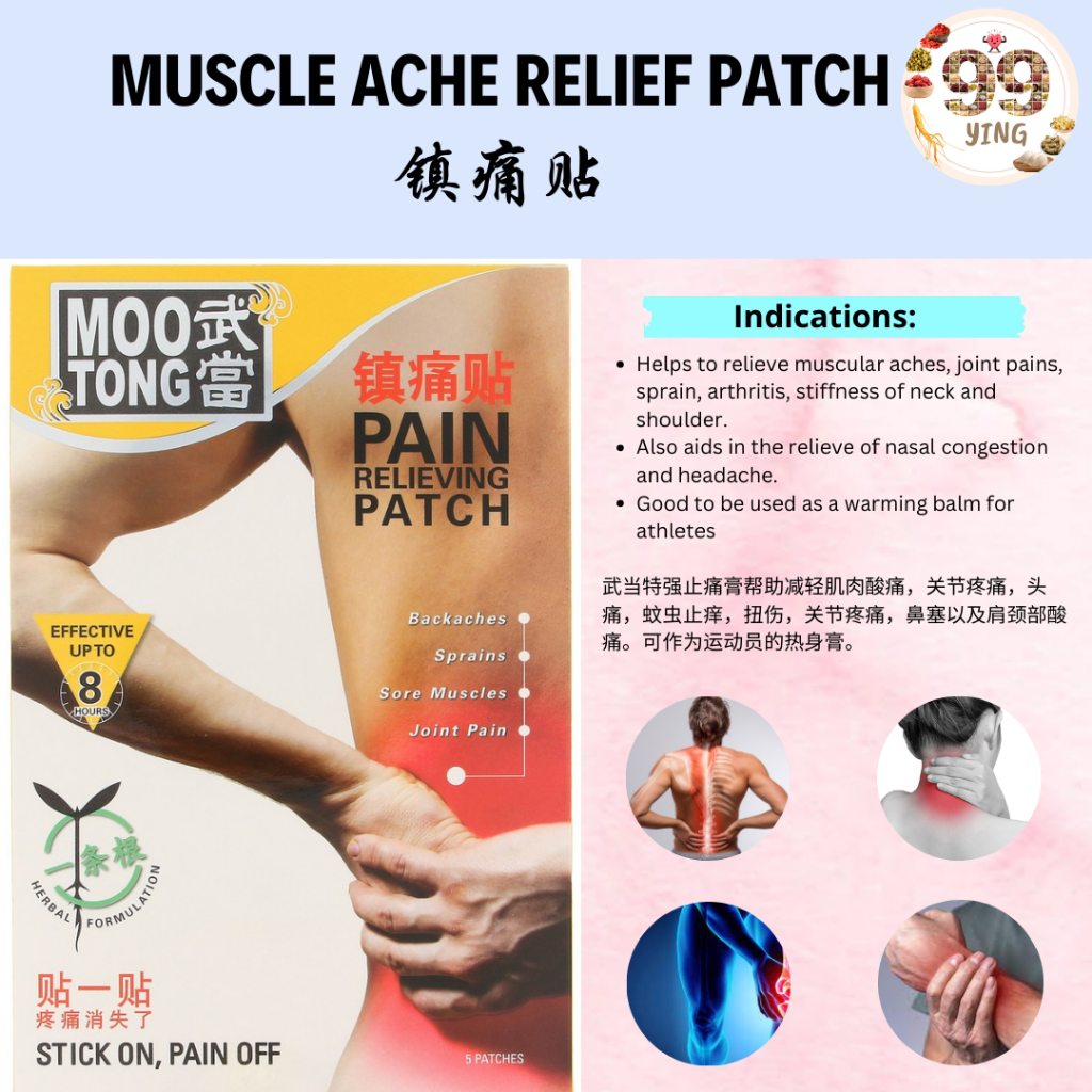 MOO TONG PAIN RELIEVING PATCH (5 patches) | Shopee Singapore