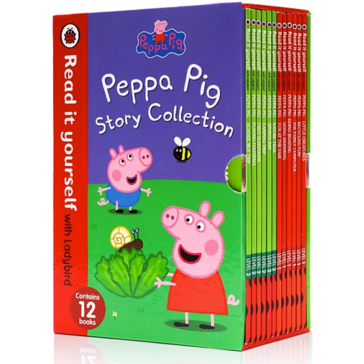 Ladybird Peppa Pig Read It Yourself Level 1-2 (12 Books) Original | Shopee Singapore