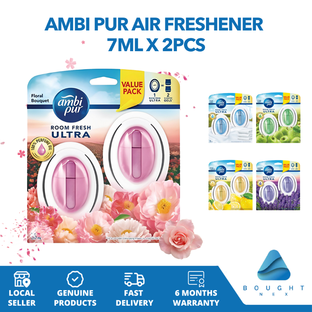 Ambi Pur Air Freshener 7ml x 2 - Long-Lasting Fragrance, Value Pack ...