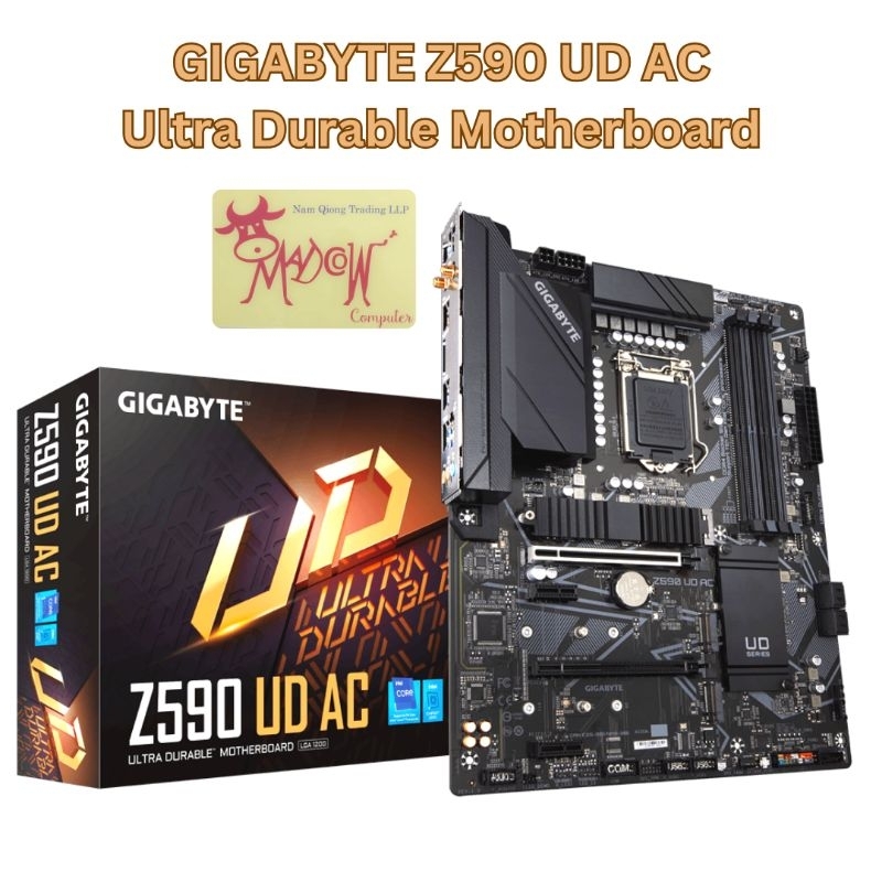 GIGABYTE Z590 UD AC DDR4 ATX LGA 1200 Ultra Durable Motherboard rev.1.1 ...