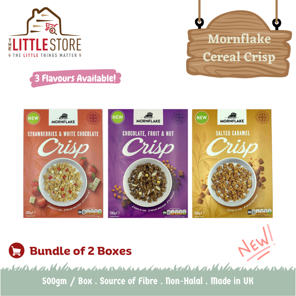 [Bundle of 2 Boxes] Mornflake Cereal Crisp Strawberry / Chocolate ...