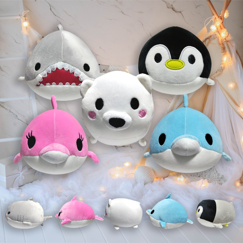 Marine Ocean Animal Plushies Stuffed Soft Toys Cushion Bolster Pillow ...