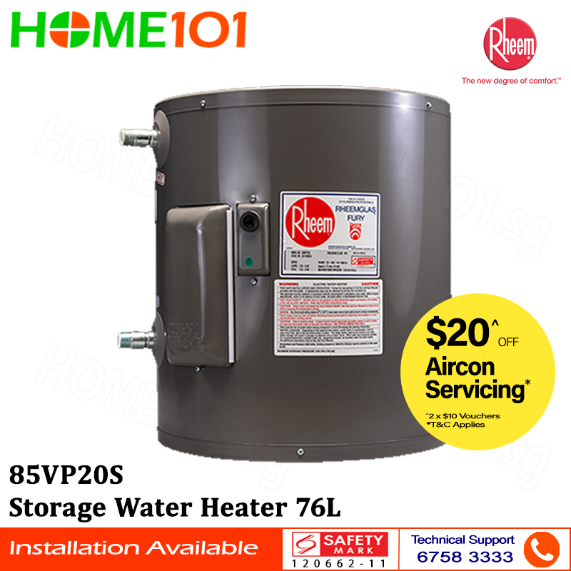 Rheem Vertical Storage Water Heater 20 Gallion 85VP20S (76L) | Shopee ...