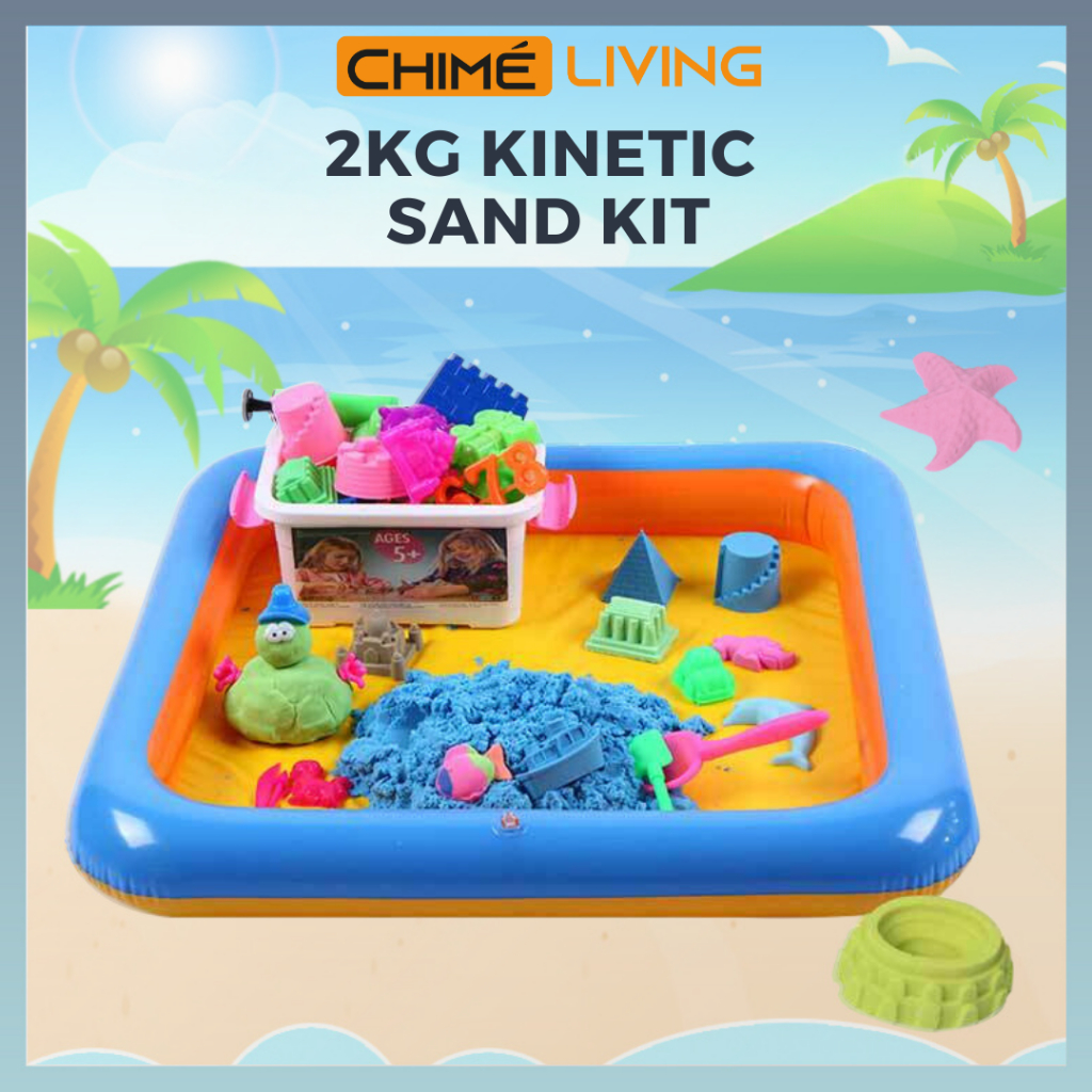 2kg Kinetic Sand Play Kit 72pcs Tool Set Toy For Kids | Colourful ...