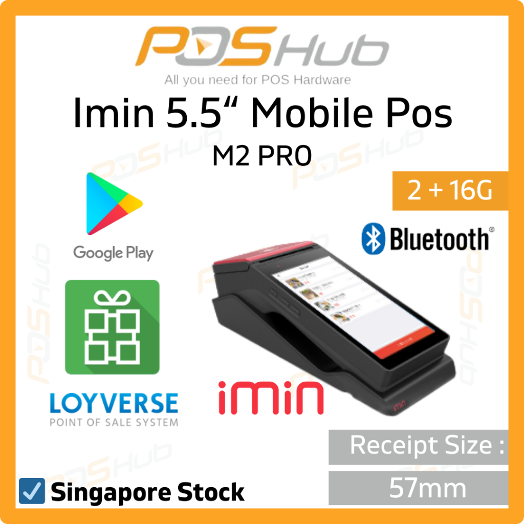 IMIN M2-Pro Mobile POS Android Terminal with 58mm Printer 2+16GB ...