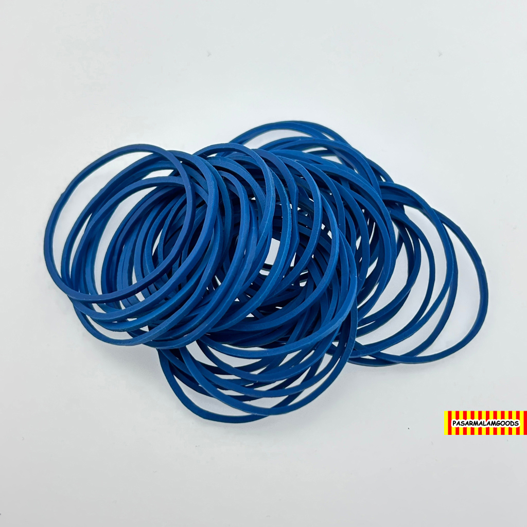 150pcs Blue Rubber Band 4cm - Packing Tie Storage Bundle Home Office ...