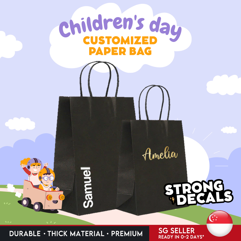 [SG Seller] Personalised Name Paper Bag Custom (1pc) | Shopee Singapore