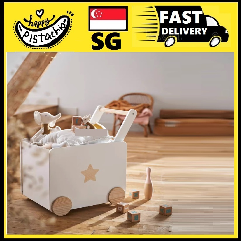 Baby wooden push trolley Learning Walker With Wheels, Children Wooden ...