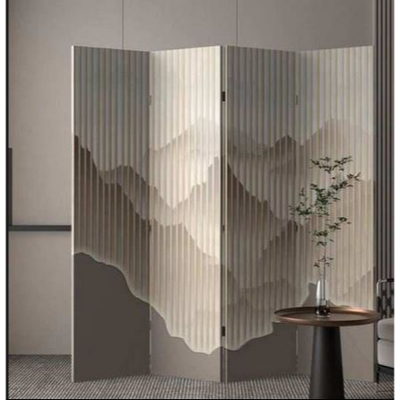 {SG Seller}Foldable Screen Double Sided Canvas Partition Screen Room ...