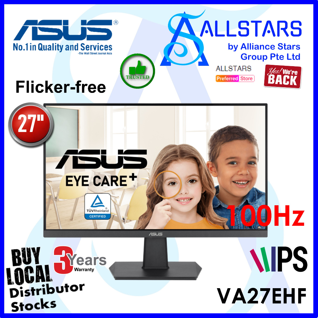 (ALLSTARS : PROMO) ASUS VA24EHF Eye Care Gaming Monitor 24-inch / IPS ...
