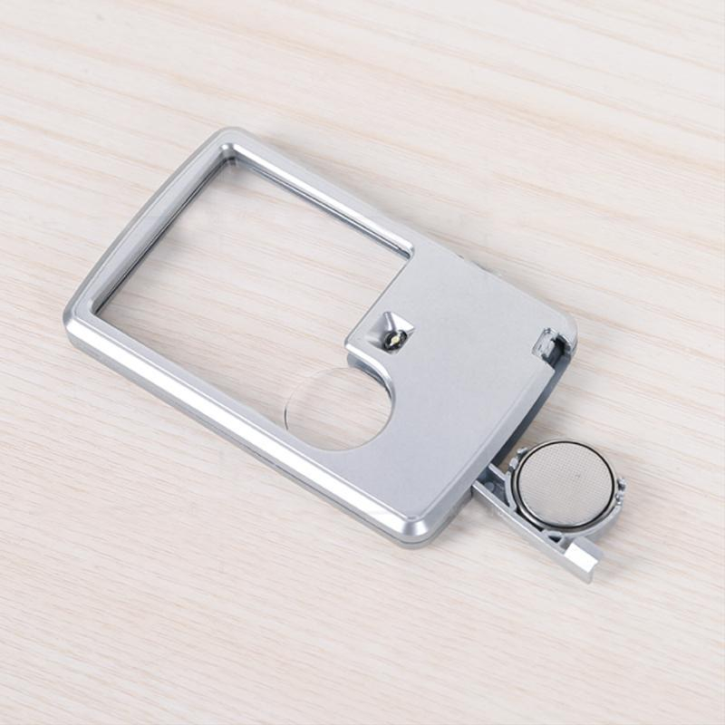 Magnifying Glass Card Portable Led Light Magnifier 3X Zoom Enlarge ...