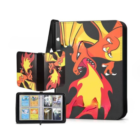 Pokemon Card holder Anime Game Binder 3x3 900pcs Cards Zipper Album ...