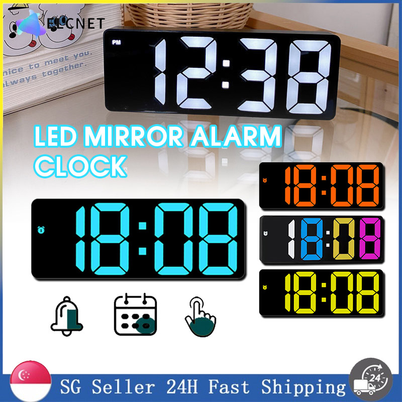 LED digital clock Digital Alarm Clock Voice Control Adjustable ...