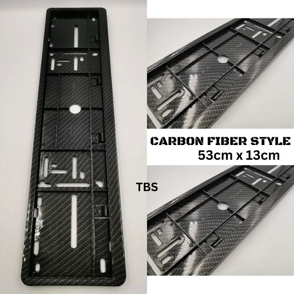Premium Carbon Fiber Style SG Car Number License Plate Holder Frame (Universal) (1 Piece ...
