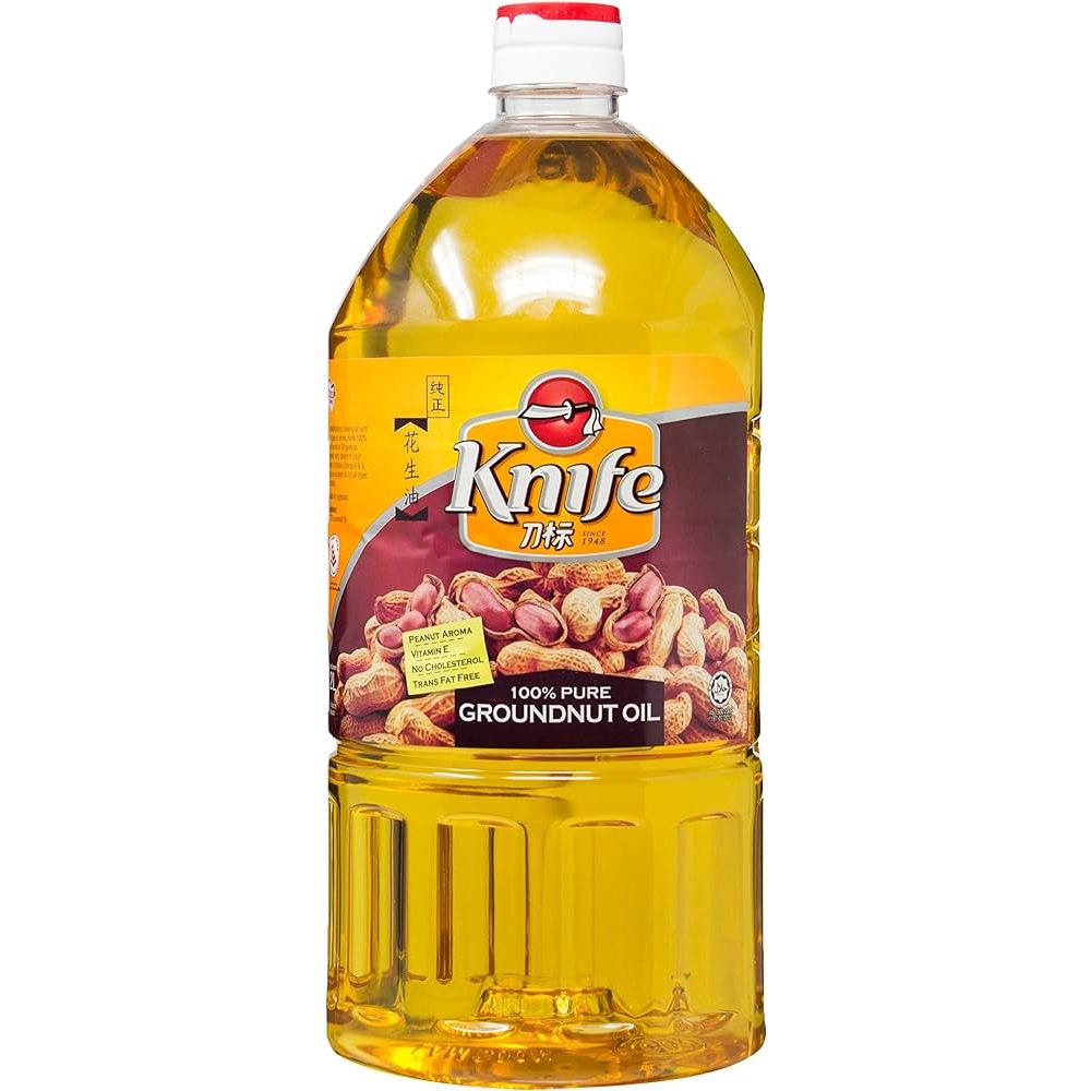 Knife 100 percent Groundnut Oil Cooking Oil 2L | Shopee Singapore