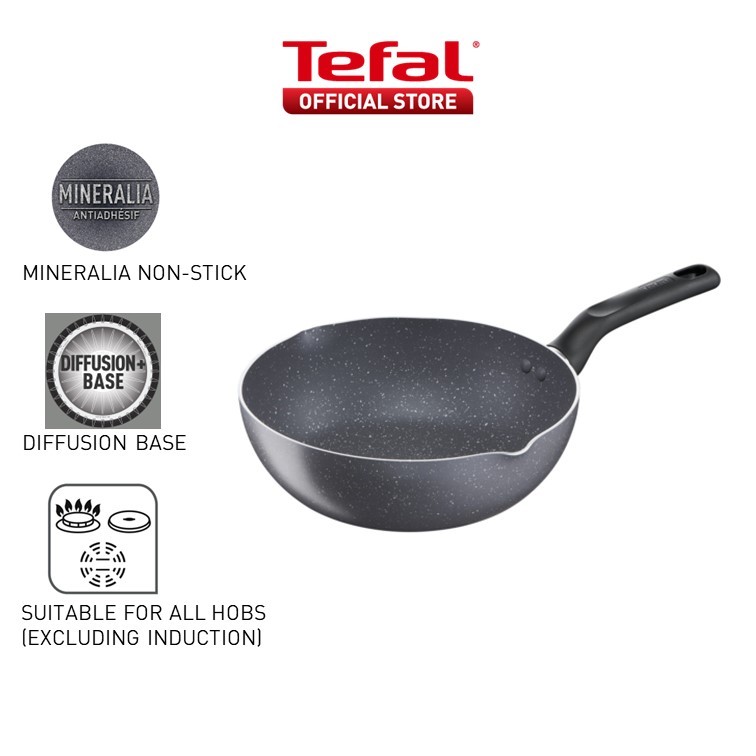 Tefal Natura Range Frypan, Deep Frypan, Wok Pan 20cm/24cm/26cm/28cm/32cm/34cm | Shopee Singapore