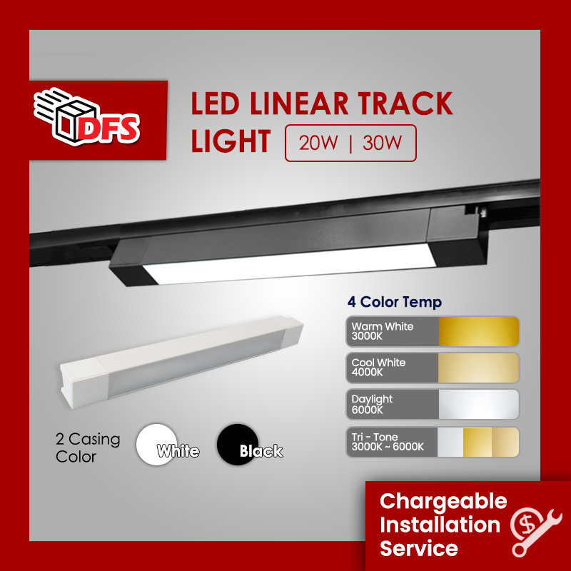 DFS LED Linear Track Light 20W/30W Flood Light Linear Light 6000K ...