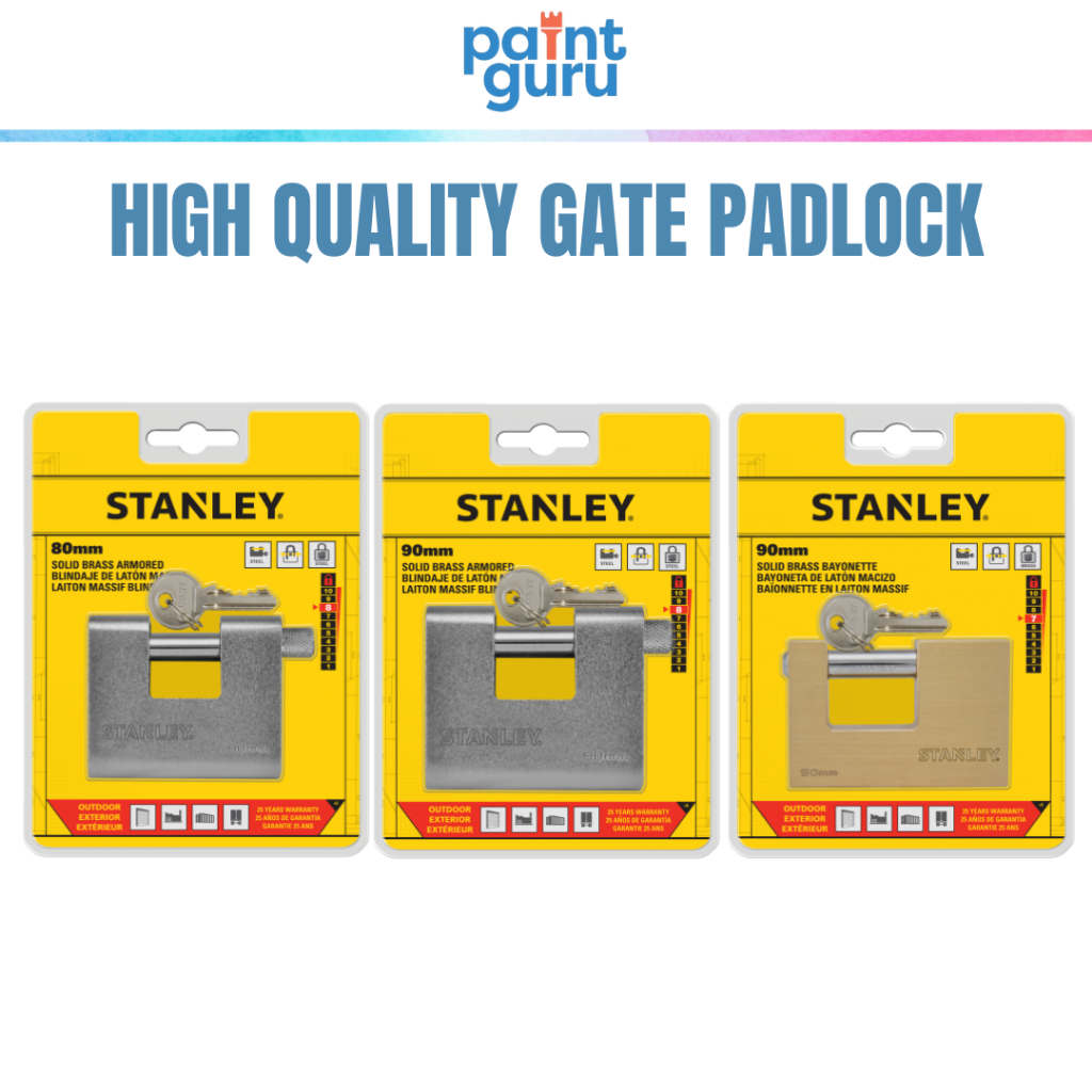Stanley Hi Quality Armored Padlock / Gate Lock | Shopee Singapore