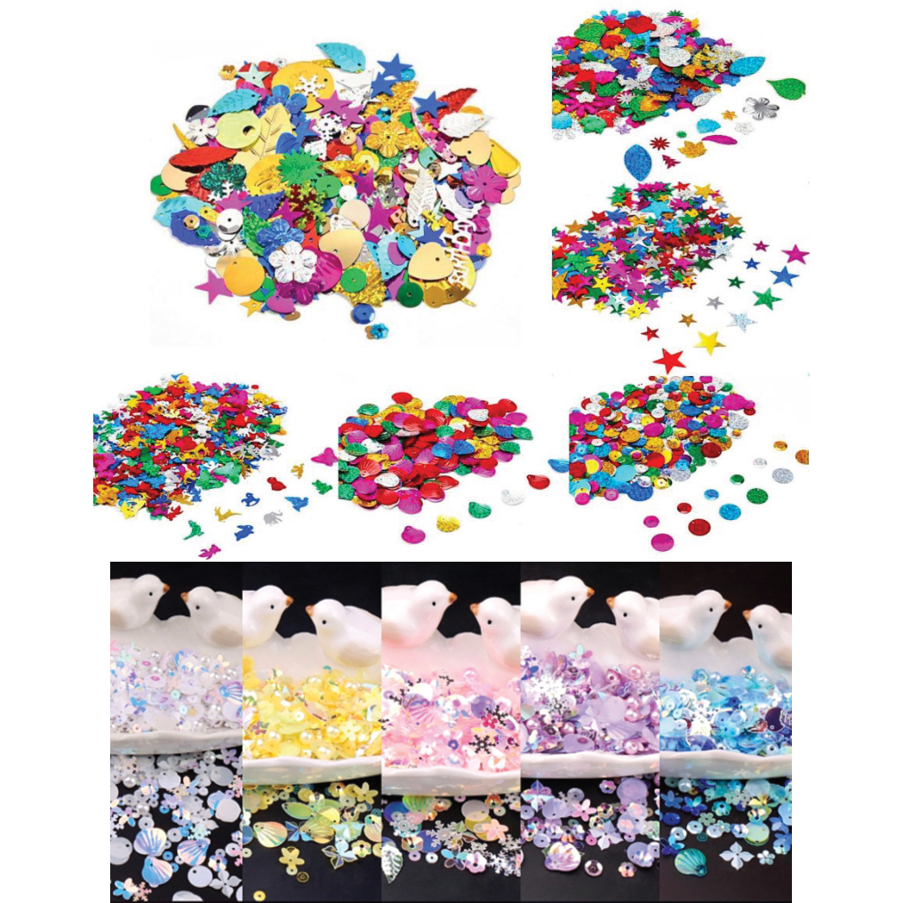 Sequin 20g appx for Art and Craft Assorted Colour and Design Animal ...