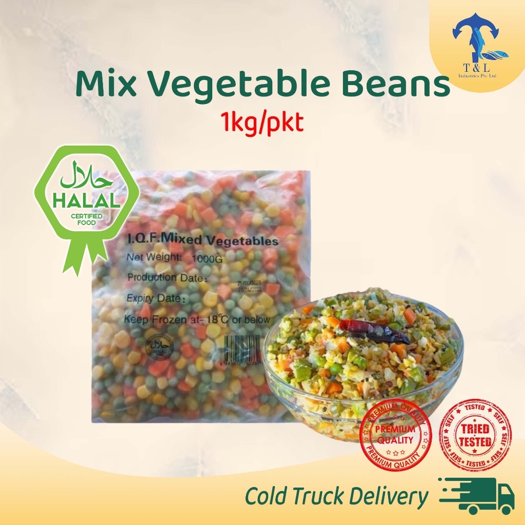 Halal Mix Vegetable Beans (1kg) | 蔬菜粒 | Shopee Singapore