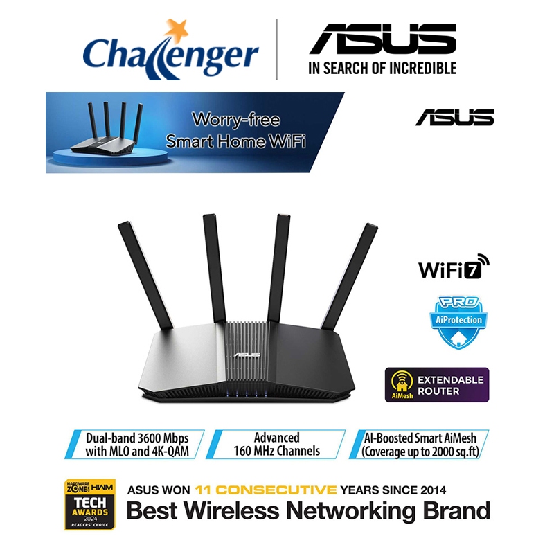 Asus RT-BE58U BE3600 Wi-Fi 7 Dual Band Router | Shopee Singapore